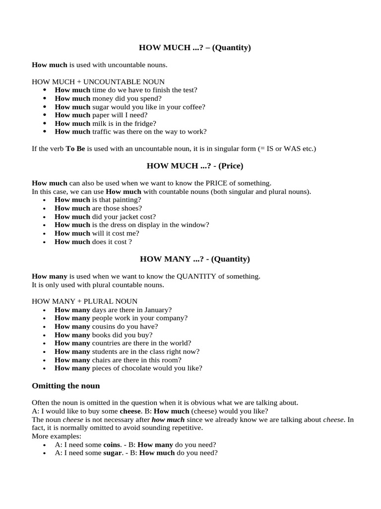 How Much | PDF