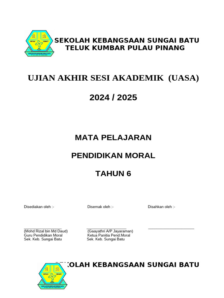 Cover Soalan Upsa 2024 | PDF