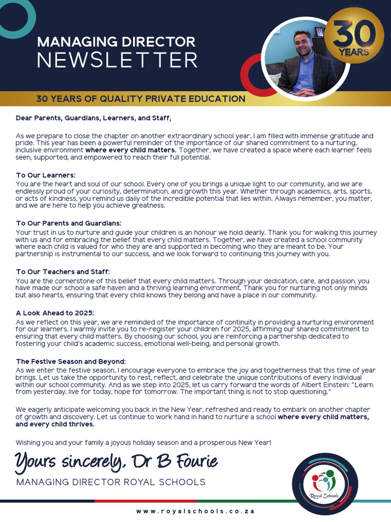 Royals - CEO Newsletter Nov&Dec 2024 | PDF