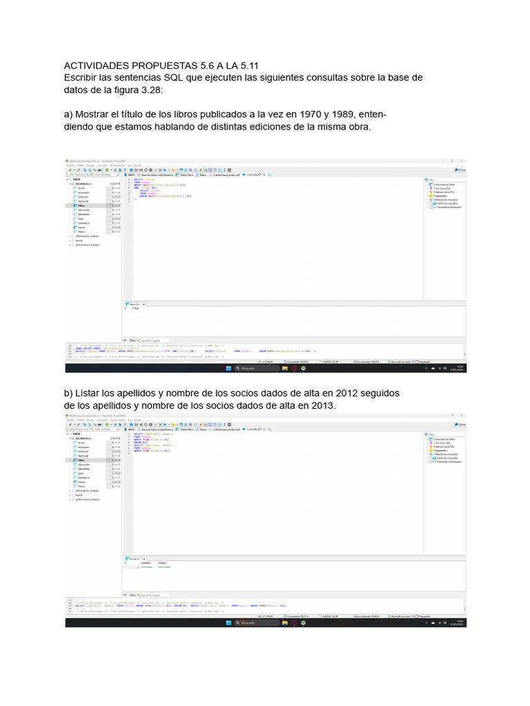 Consultas SQL y Modificaciones BD | PDF
