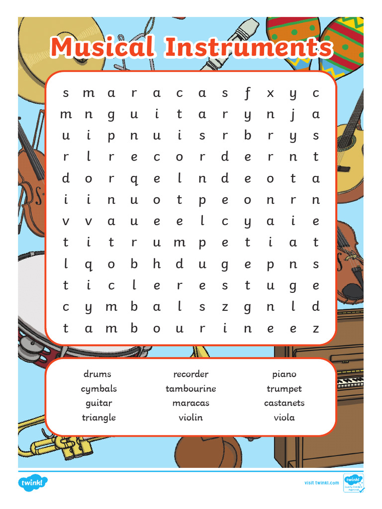 T T 20467 Musical Instrument Wordsearch Ver 2 | PDF