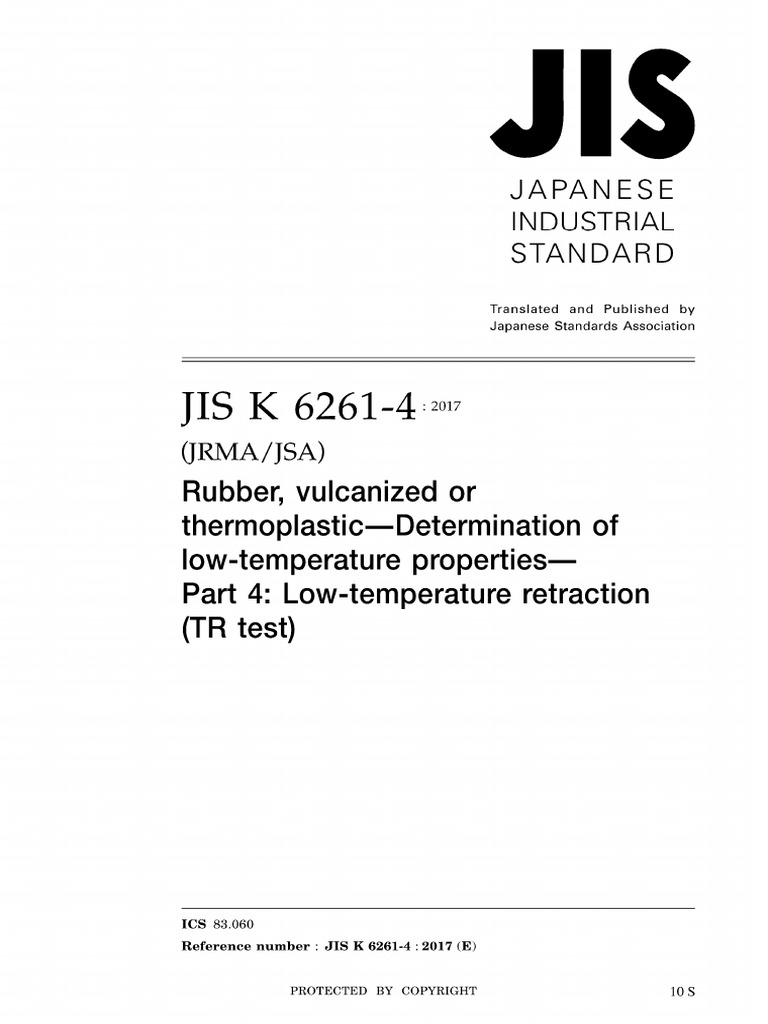 Pre Jis K 06261 004 000 2017 e Ed10 I4 | PDF