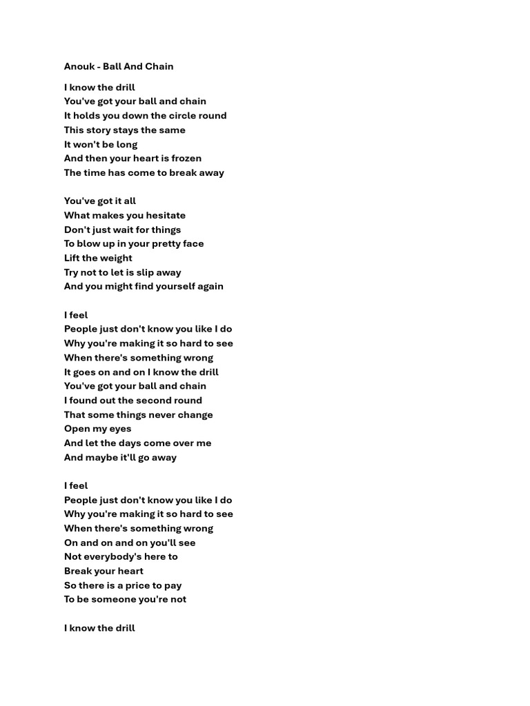 Anouk - Ball and Chain | PDF