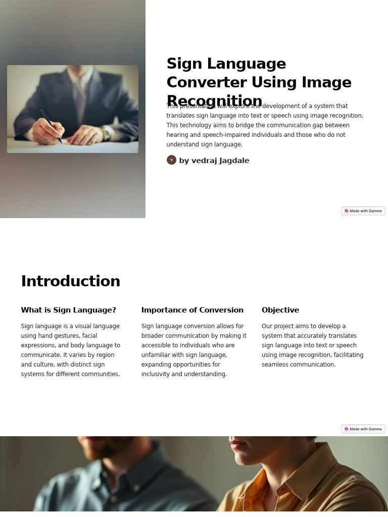 Sign Language Converter Using Image Recognition | PDF | Deep Learning ...