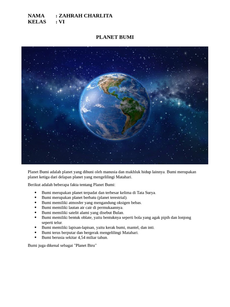 Fakta Menarik tentang Planet Bumi | PDF