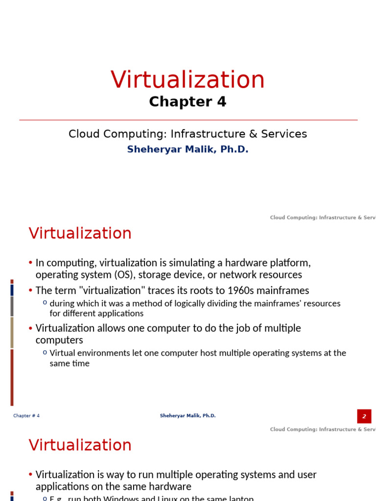 CCIS - Chapter # 4 - Virtualization | PDF | Virtualization | Desktop Virtualization