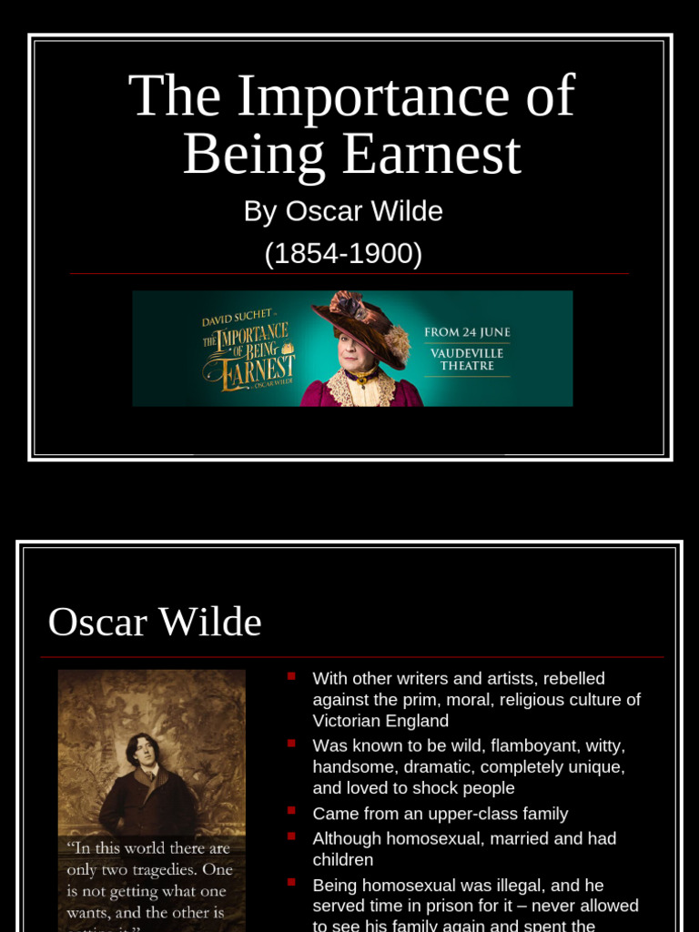 The Importance of Being Earnest PowerPoint | PDF | The Importance Of ...