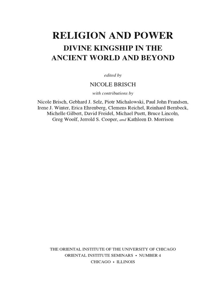 Divine Kingship in Ancient Mesopotamia | PDF | Mesopotamia | Ur