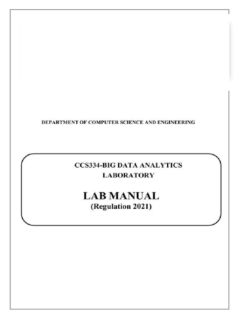 BDA LAB MANUAL | PDF BDA LAB MANUAL | PDF