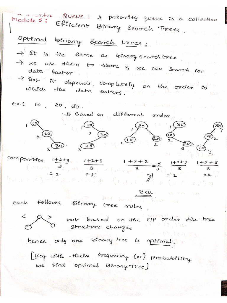 DSA optimal binary search tree | PDF DSA optimal binary search tree | PDF