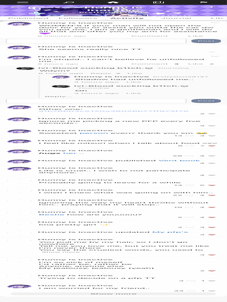 Activity Hunny is inactive Quotev | PDF