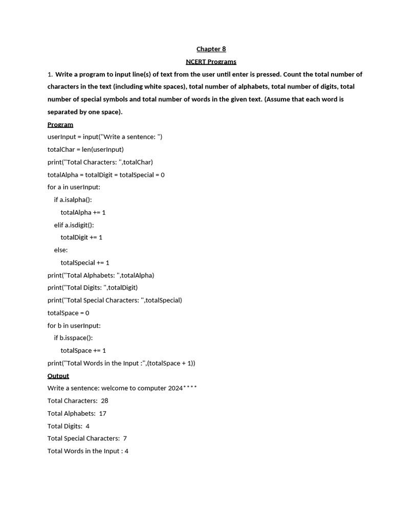 Chapter 8 String Programs Ncert Pdf String Computer Science Parameter Computer