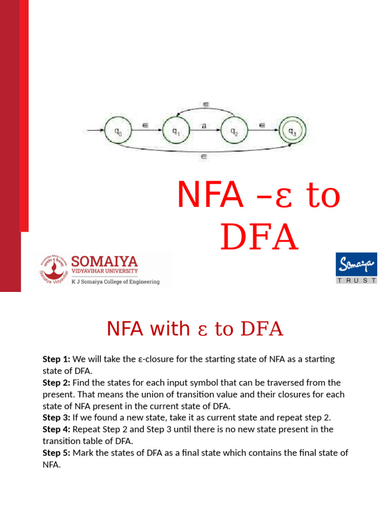 NFA-with Epsilon To DFA | PDF