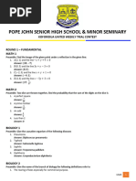 NSMQ 2024 Questions and Answers | PDF | Chemical Polarity | Force