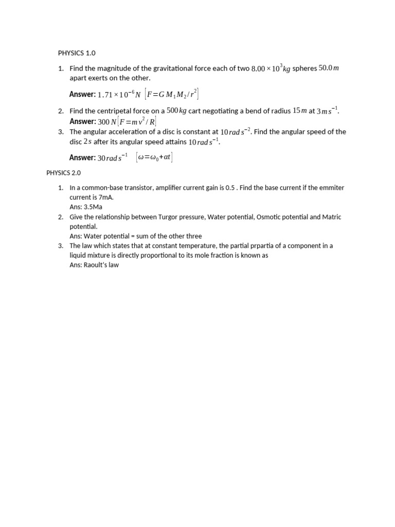 pHYSICS Speed Race | PDF