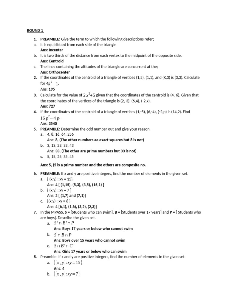 mathematics R1 | PDF | Triangle | Mathematical Objects
