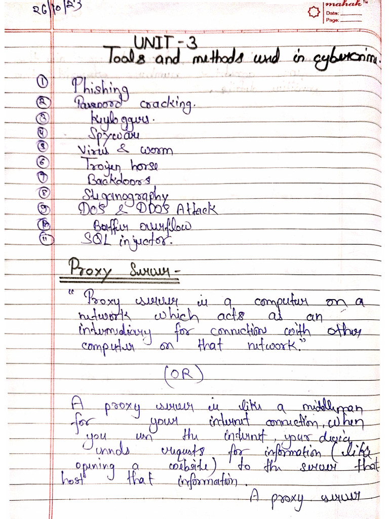 Cyber Security Unit 3 Notes | PDF