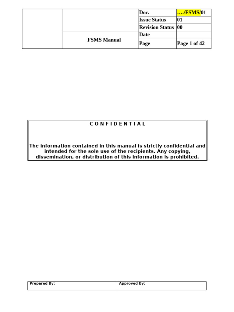 FSMS - 01 - Manual FSSC V6 Control | PDF | Food Safety | Safety