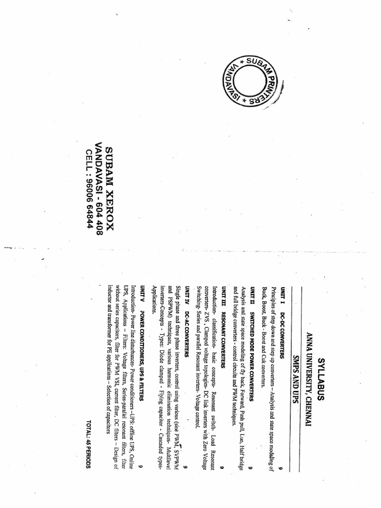 SEM SMPS and UPS BOOK | PDF