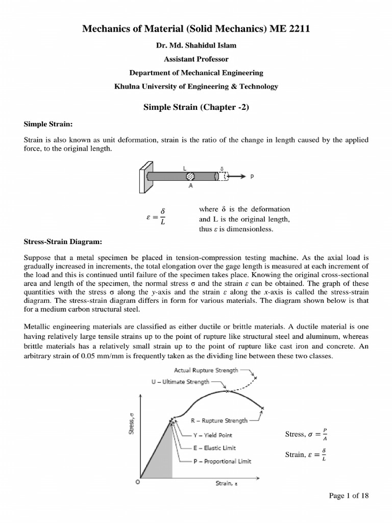 Solid Mechanics Chapter-2 | PDF
