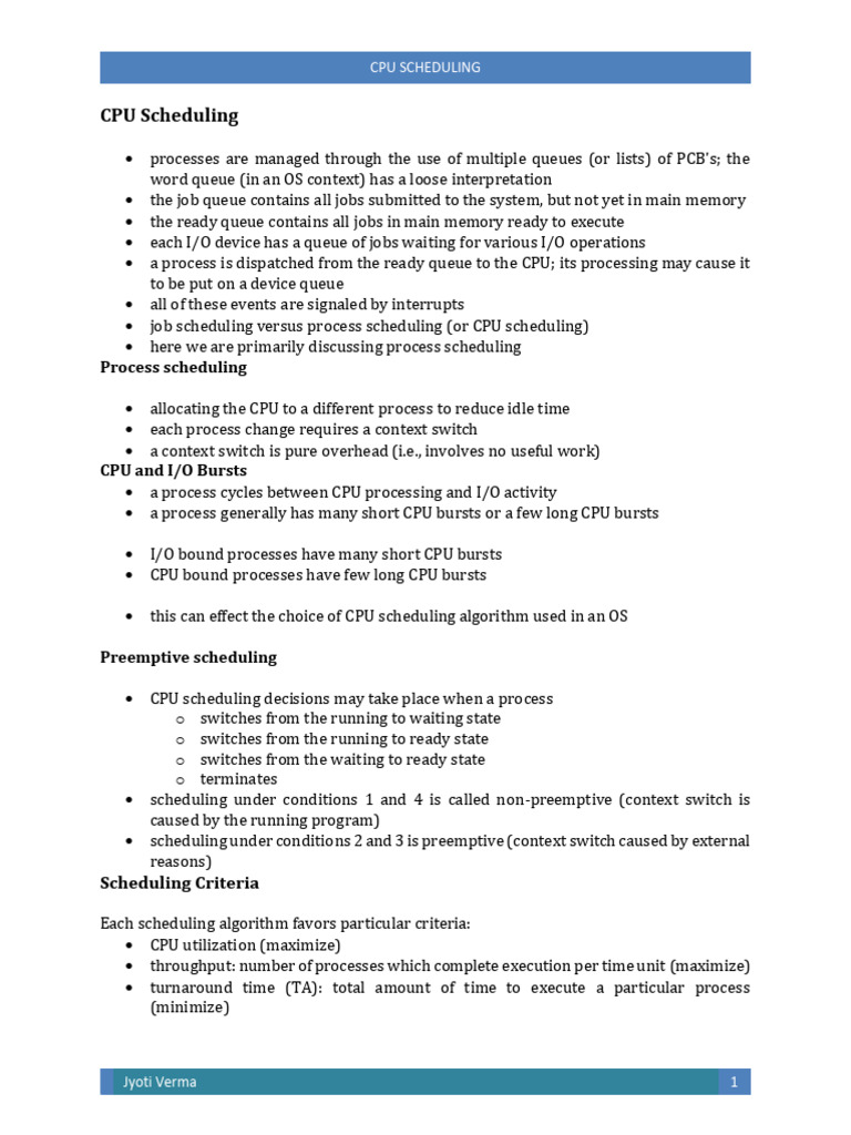 CPU_Scheduling | PDF | Scheduling (Computing) | Computing CPU_Scheduling | PDF | Scheduling (Computing) | Computing