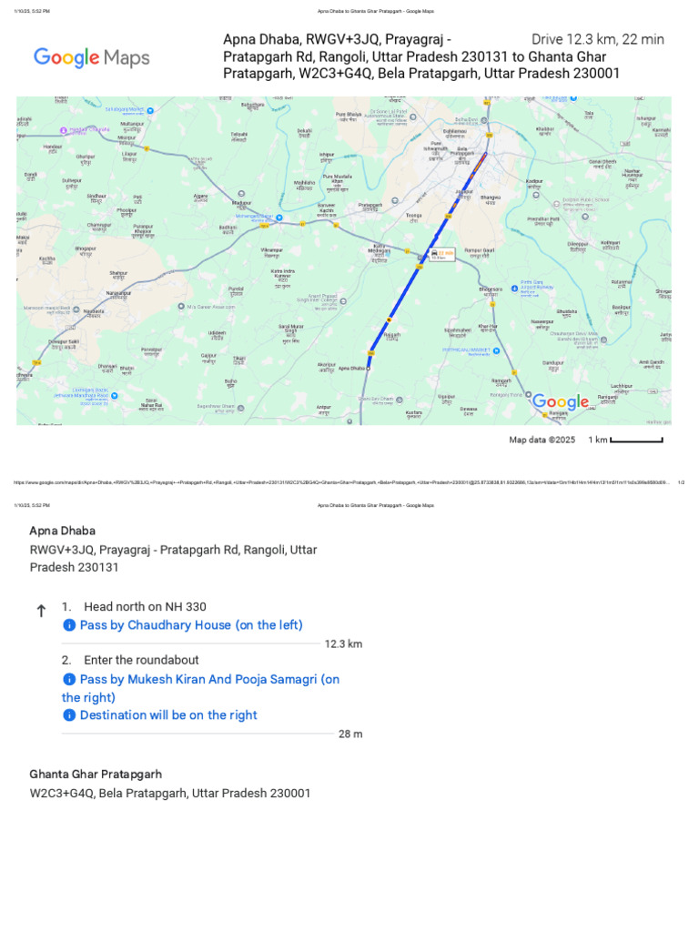 Apna Dhaba To Ghanta Ghar Pratapgarh - Google Maps | PDF
