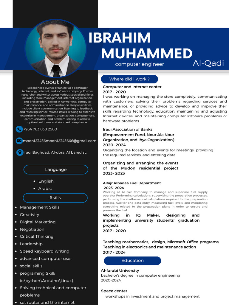 Black Modern Professional Resume - 3 | PDF | Internet | Software