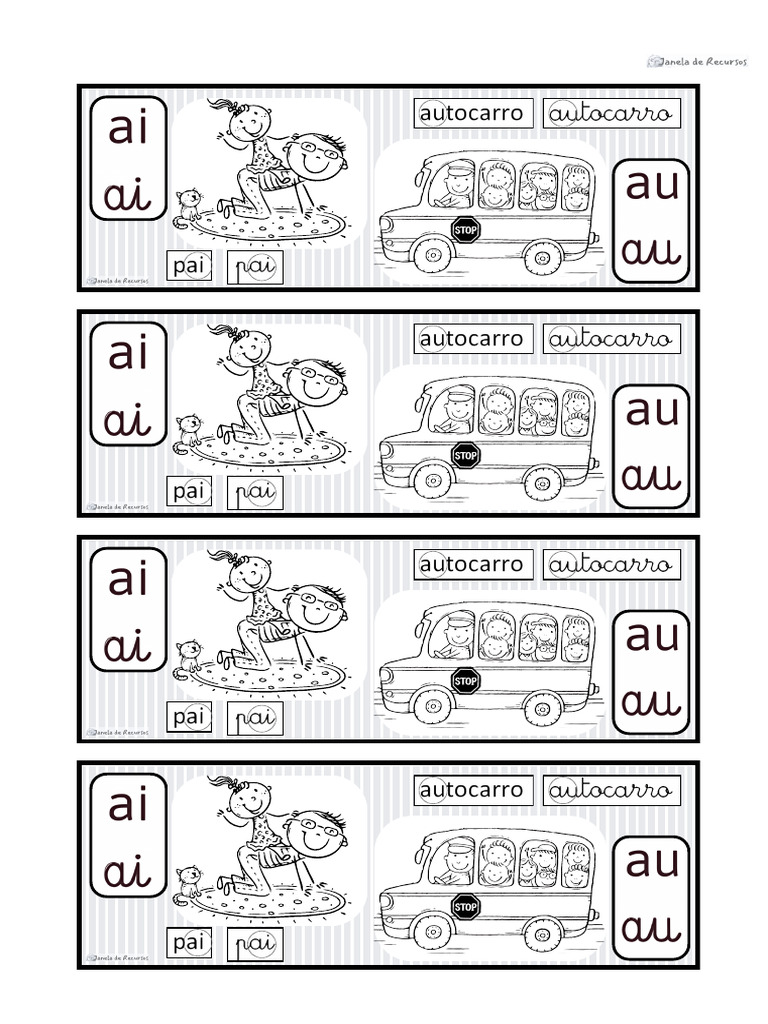 Ditongos Ai Au - Etiquetas | PDF