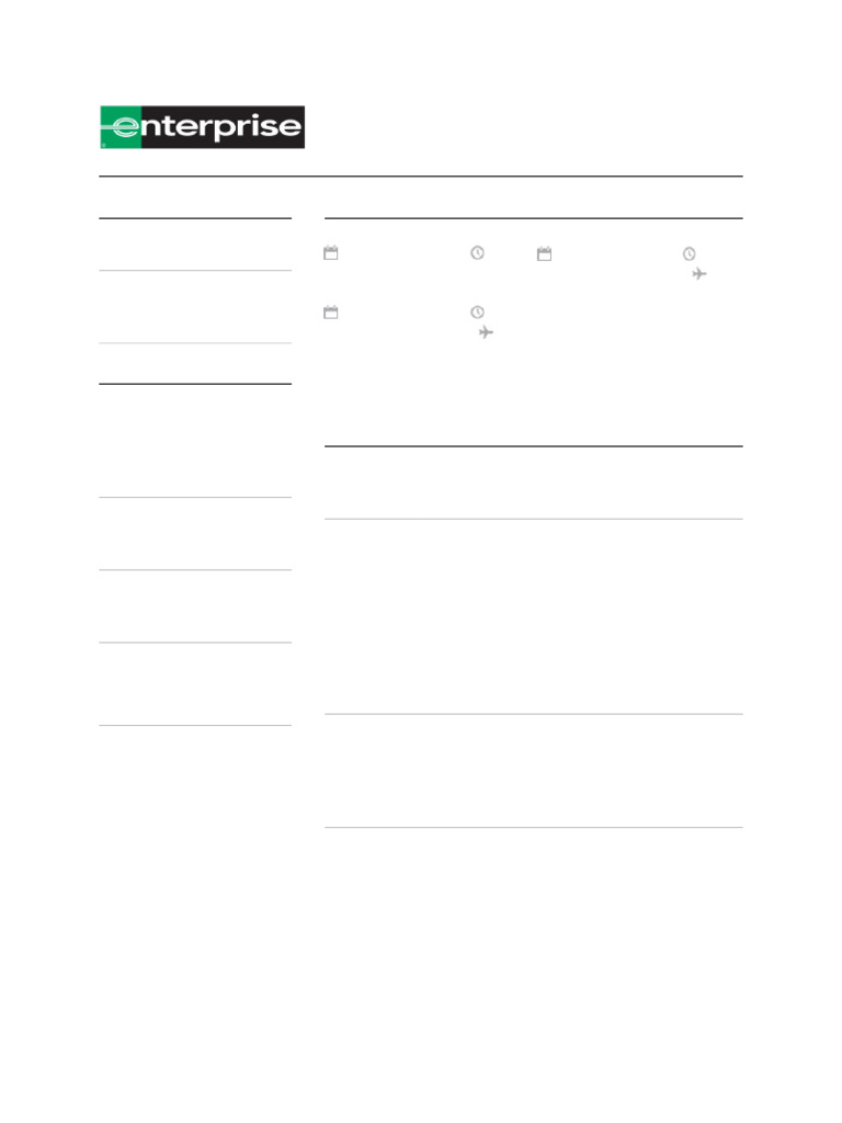 Enterprise Rental Agreement 560969640 | PDF | Renting | Vehicles