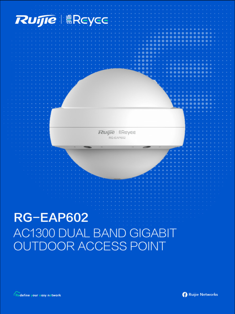 Ruijie RG-EAP602 Access Point Datasheet | PDF | Computer Network | Ieee 802.11