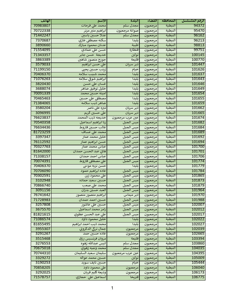 Rna Malak Fakhreddine - Numbers | PDF