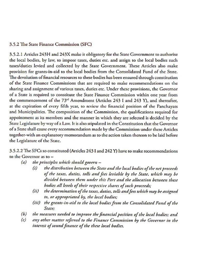 State Finance Commission | PDF