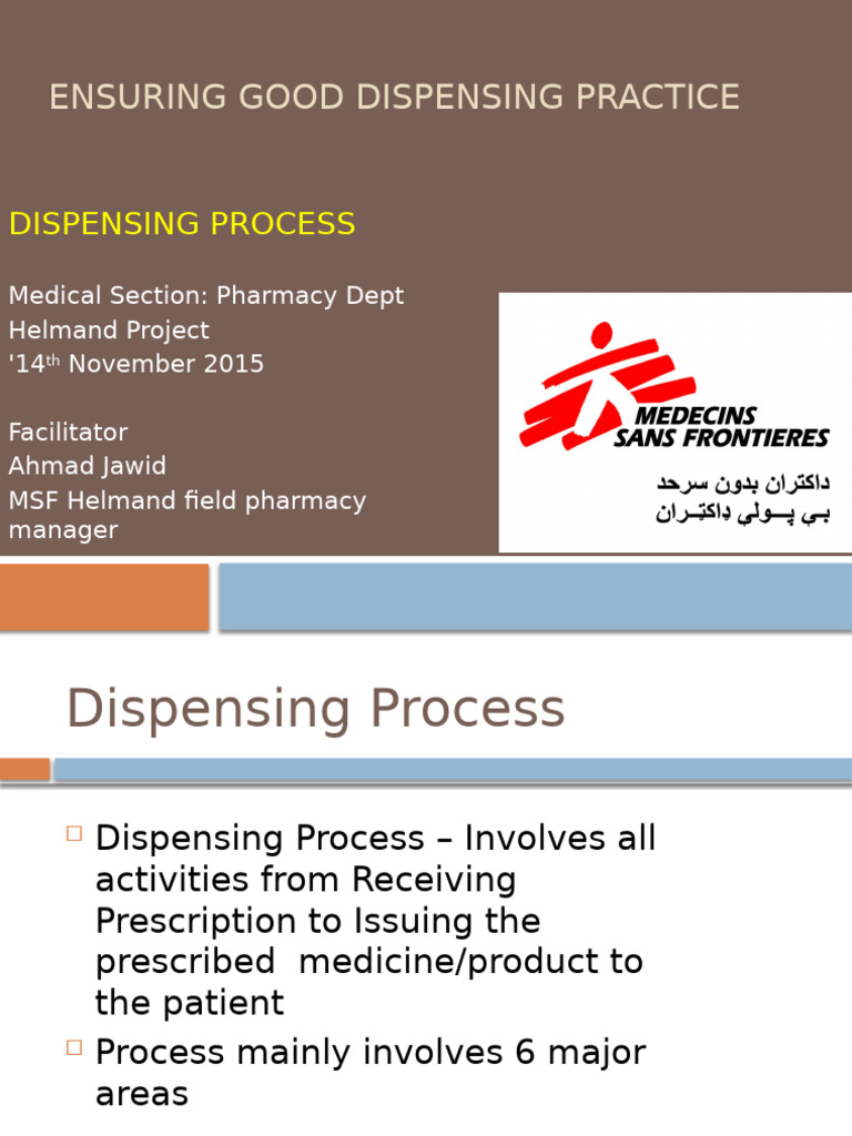 DISPENSING PROCESS | PDF | Medical Prescription | Health Care