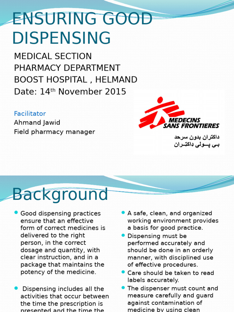 Ensuring Good Dispensing | PDF | Pharmacy | Tablet (Pharmacy)