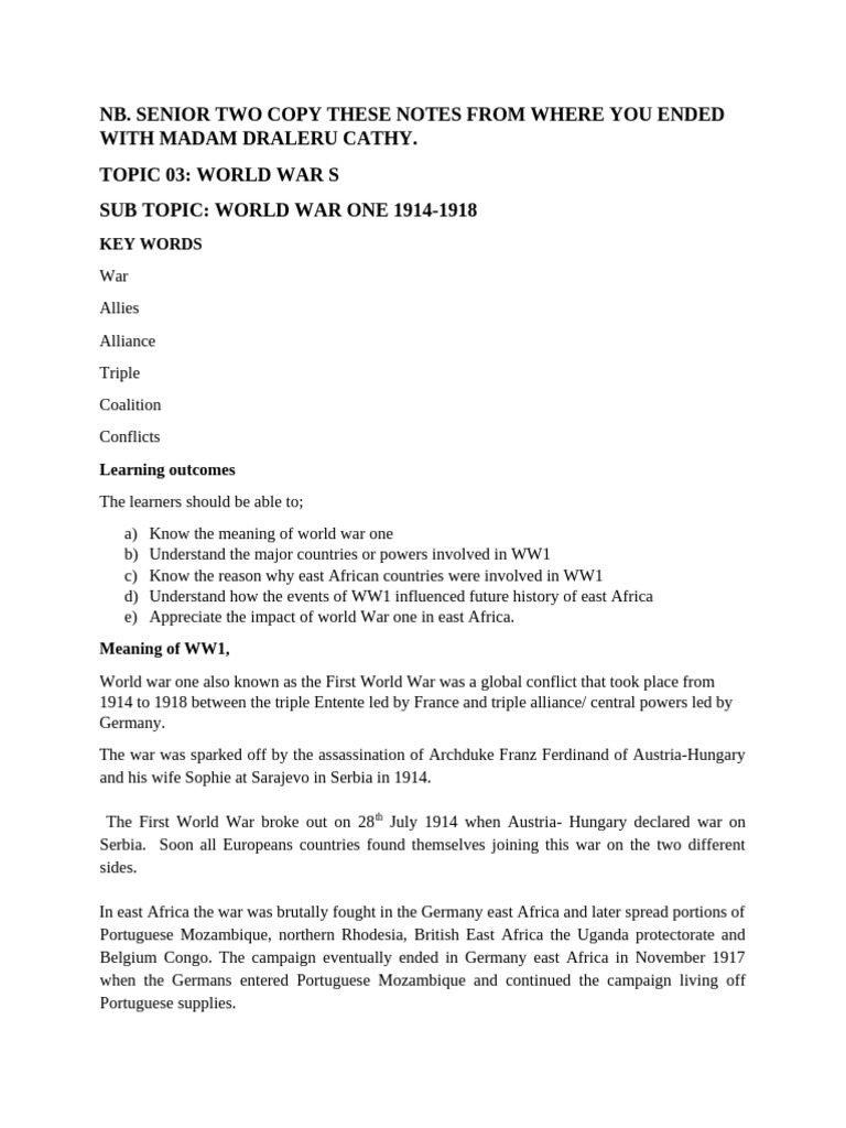 History and Pol Edu S.2 Work 2023 | PDF | World War II | World War I