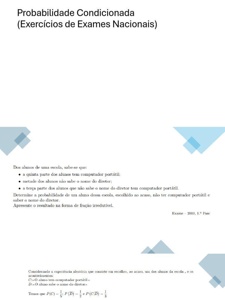 Probabilidade Condicionada EN | PDF