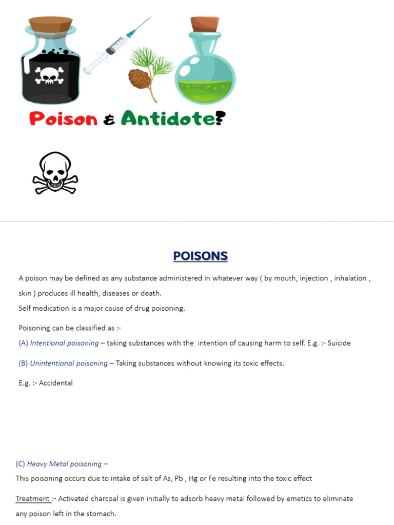 Poison and Antidotes(2) | PDF | Cyanide | Poison