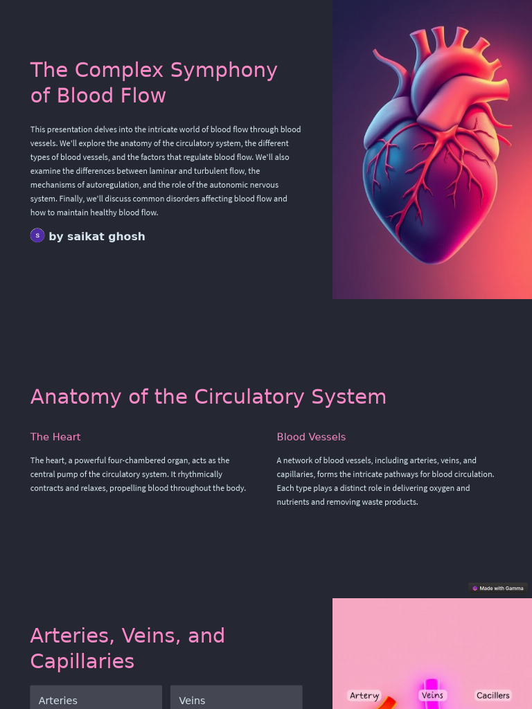 The Complex Symphony of Blood Flow | PDF | Coronary Artery Disease | Blood Vessel
