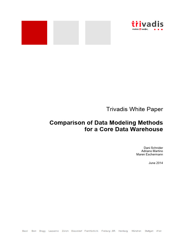 Comparison_DWH_Core_Modeling | PDF | Data Warehouse | Conceptual Model