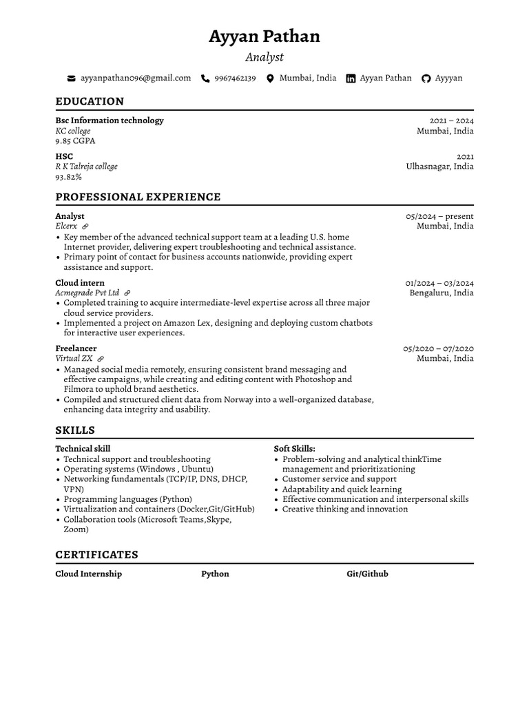 Ayyan Pathan FlowCV Resume 20240812 | PDF | Computing | Software