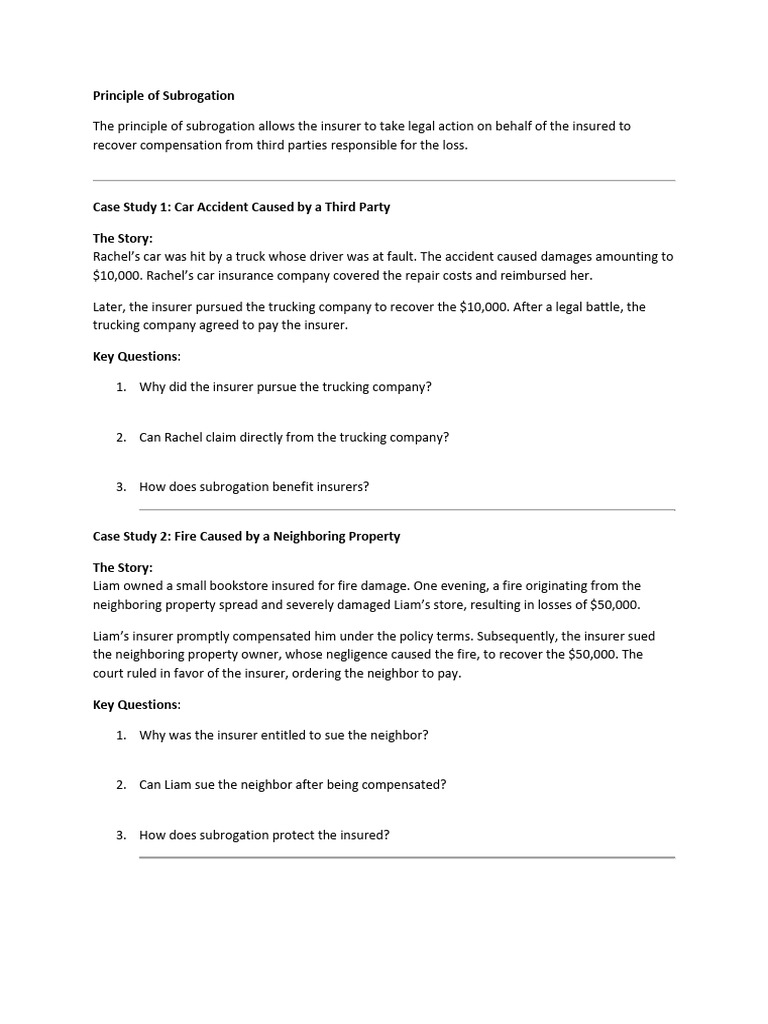 Principle of Subrogation | PDF