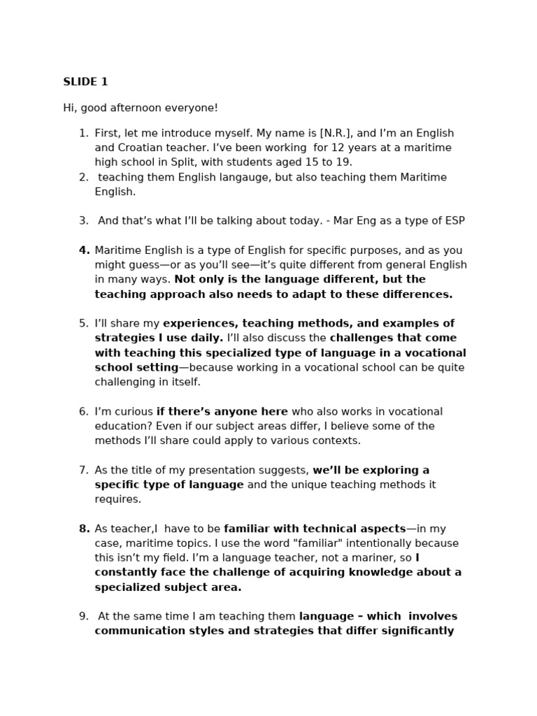 PREZENTACIJA | PDF | Teaching Method | English Language