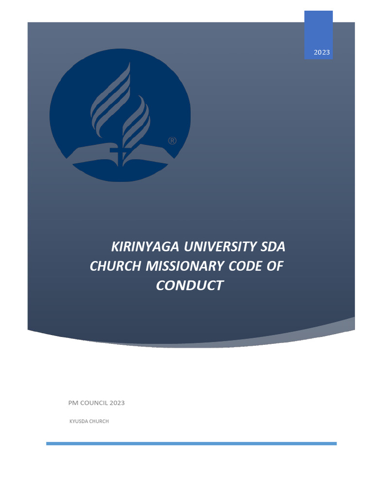 KYUSDA Church Missionary Conduct Code | PDF | Seventh Day Adventist ...