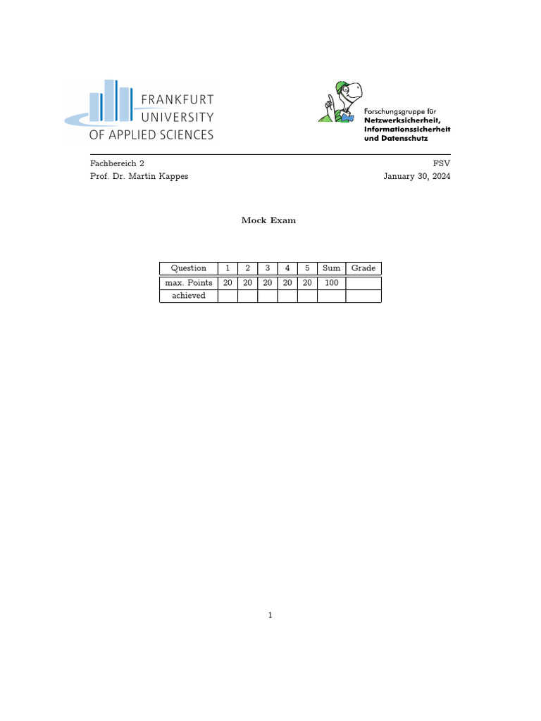 MOCKFSVExam | PDF | Automata Theory | Mathematical Logic
