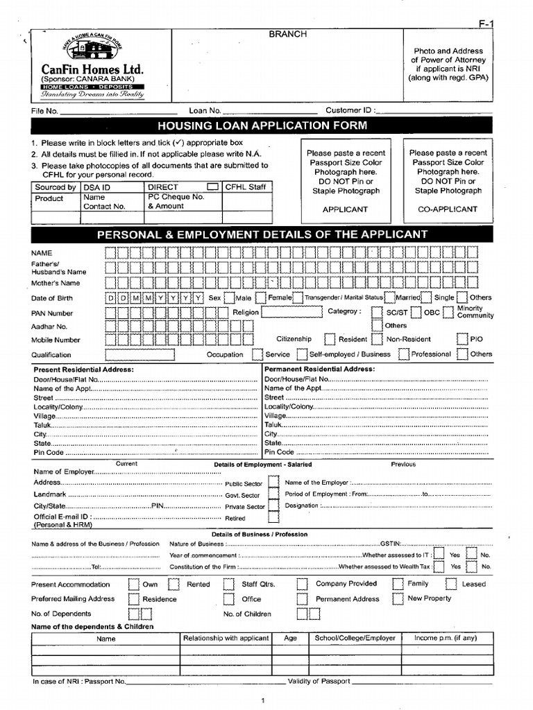 Canfin Application Form | PDF | Income | Insurance