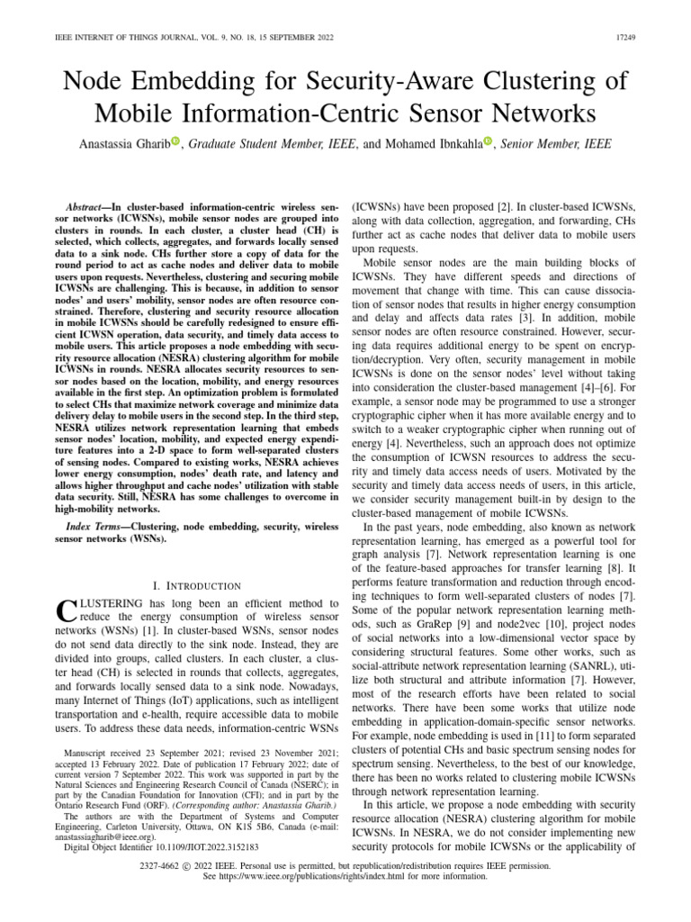 Node_Embedding_for_Security-Aware_Clustering_of_Mobile_Information-Centric_Sensor_Networks | PDF ...