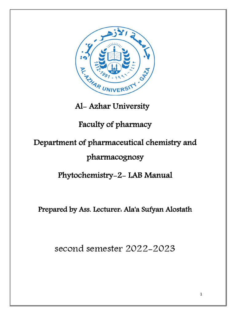 Phytochemistry - 2 - LAB Manual | PDF | Alkaloid | Polyphenol
