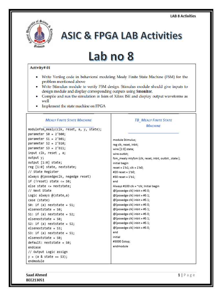 asic lab 8 | PDF | Electronic Design | Electronic Engineering