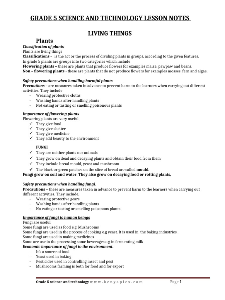 Science-And-Technology-Notes Grade-5 | PDF | Common Cold | Reuse