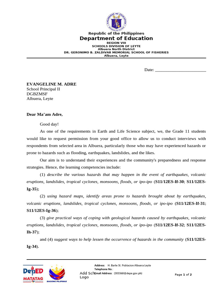 Letter | PDF | Earthquakes | Emergency Management